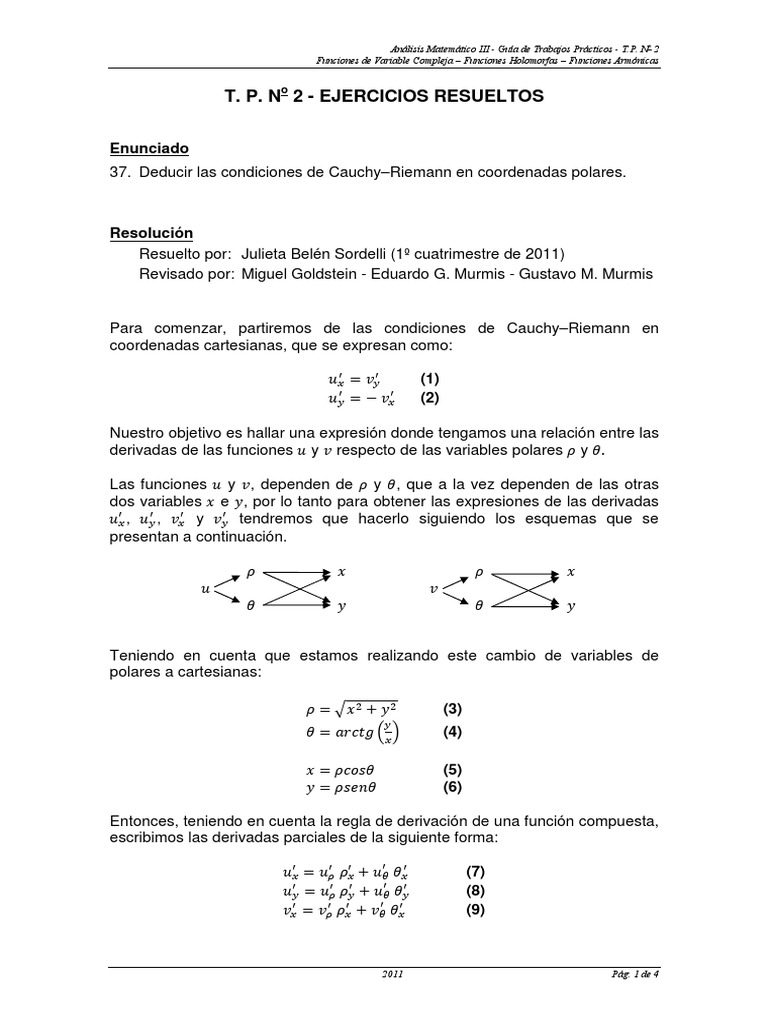AM3 Murmis TP2 - Ej. 37 PDF | PDF | Análisis complejo | Objetos matemáticos