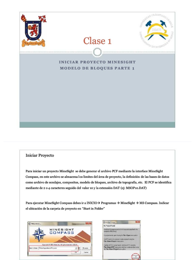 Clase 22 Iniciar Proyecto Minesight PDF | PDF | Archivo de computadora | Software