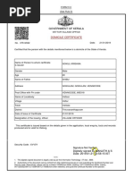 FORM 19C KERALA ONE AND THE SAME CERTIFICATE Malayalam 1 | PDF