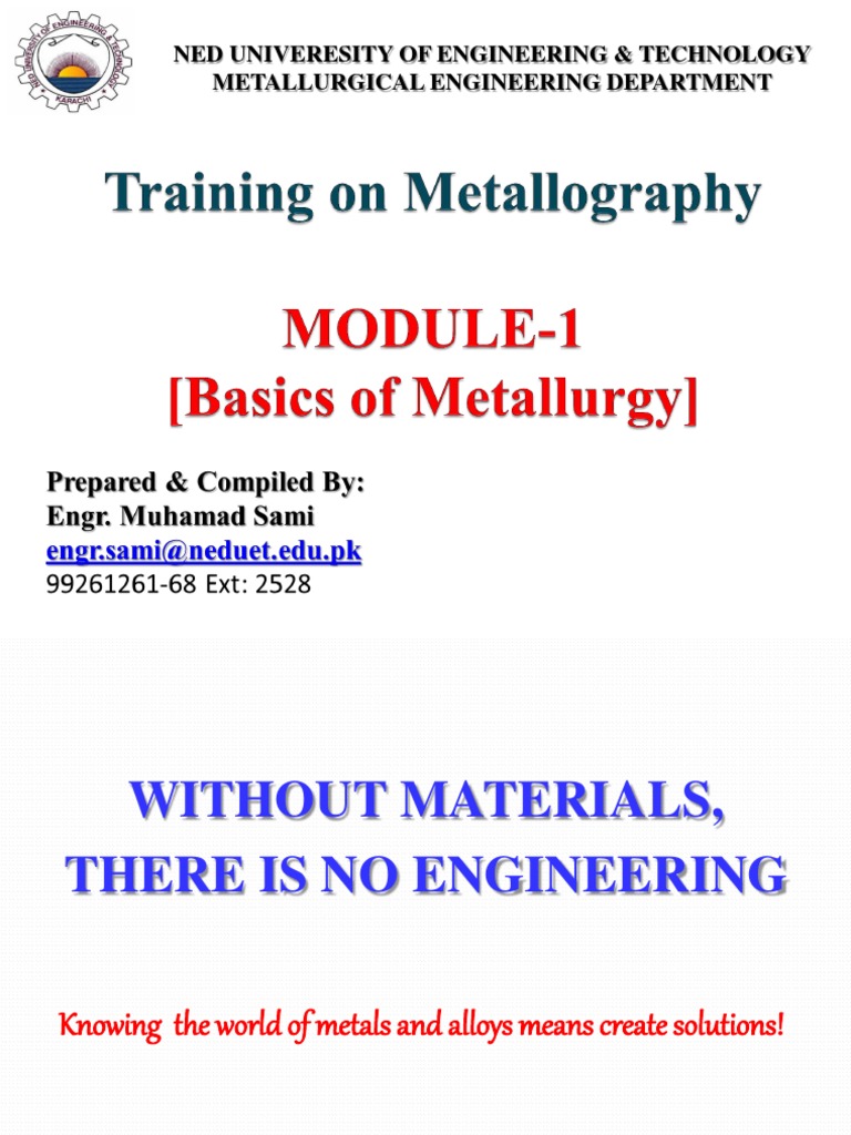 Training On Metallography PDF | PDF | Heat Treating | Steel