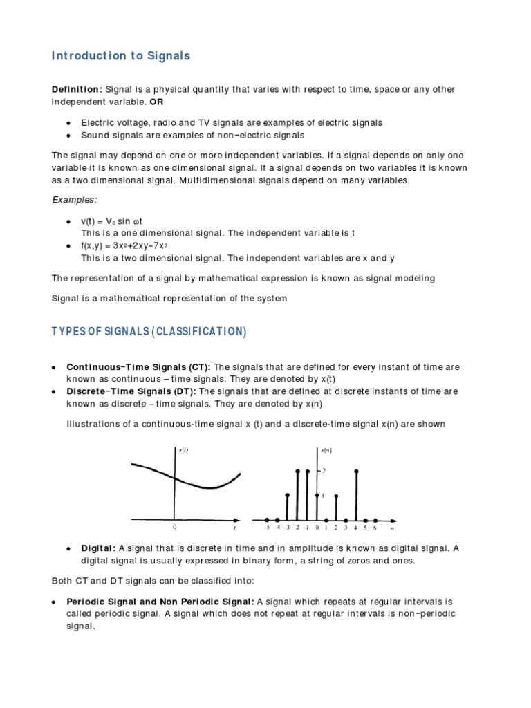 001 Introduction | PDF | Discrete Time And Continuous Time | Signal Processing