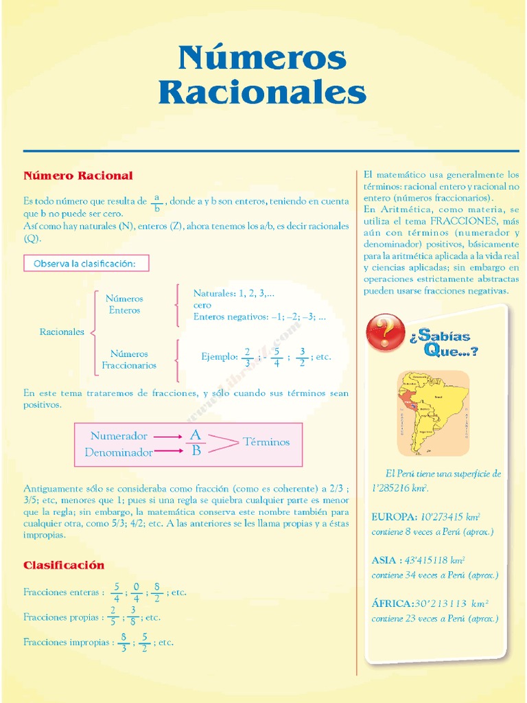 Numeros Racionales | PDF