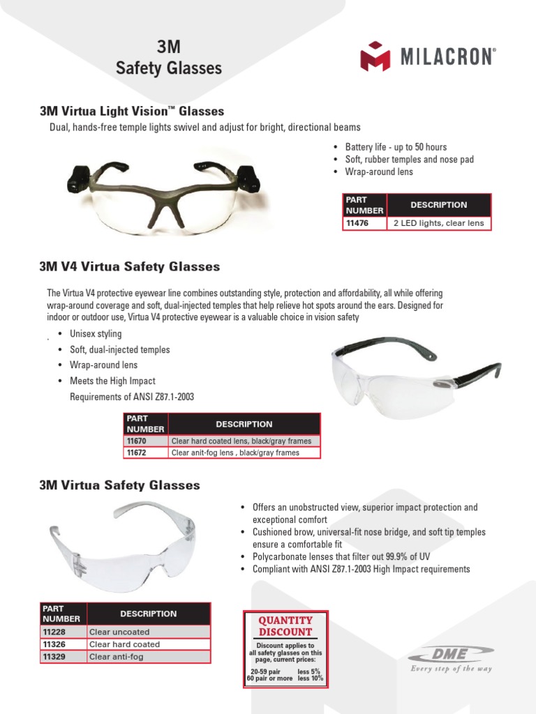 3M Safety Glasses | PDF | Glasses | Glass Applications