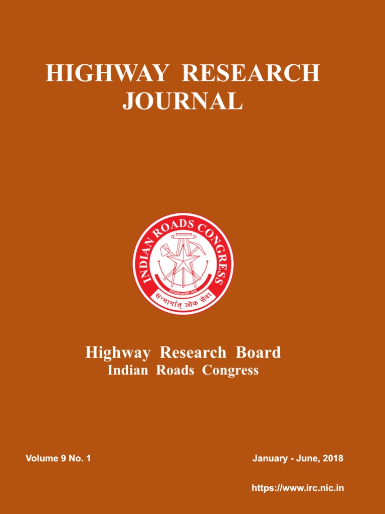 IRC Highway Research Journal January-June 2018 PDF | PDF | Road Surface ...
