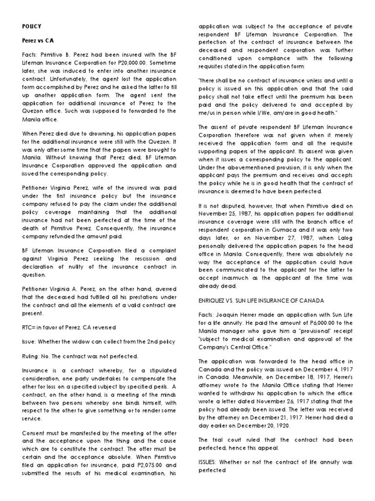 Insurance Policy | PDF | Insurance | Indemnity