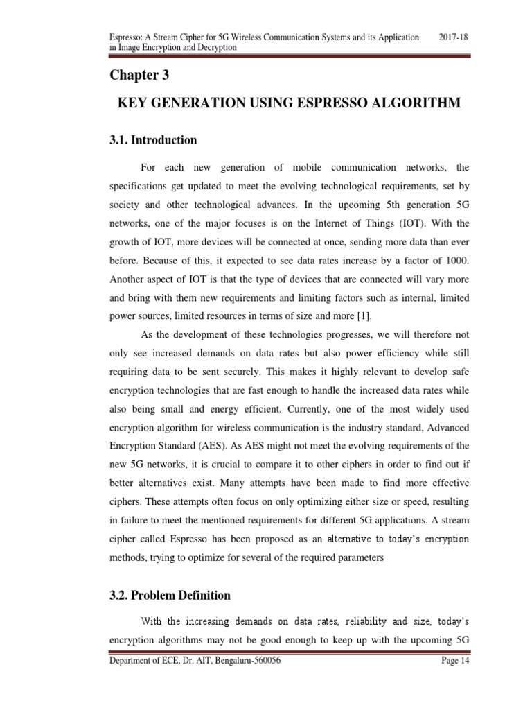 Key Generation Using Espresso Algorithm | PDF | Encryption | Internet ...