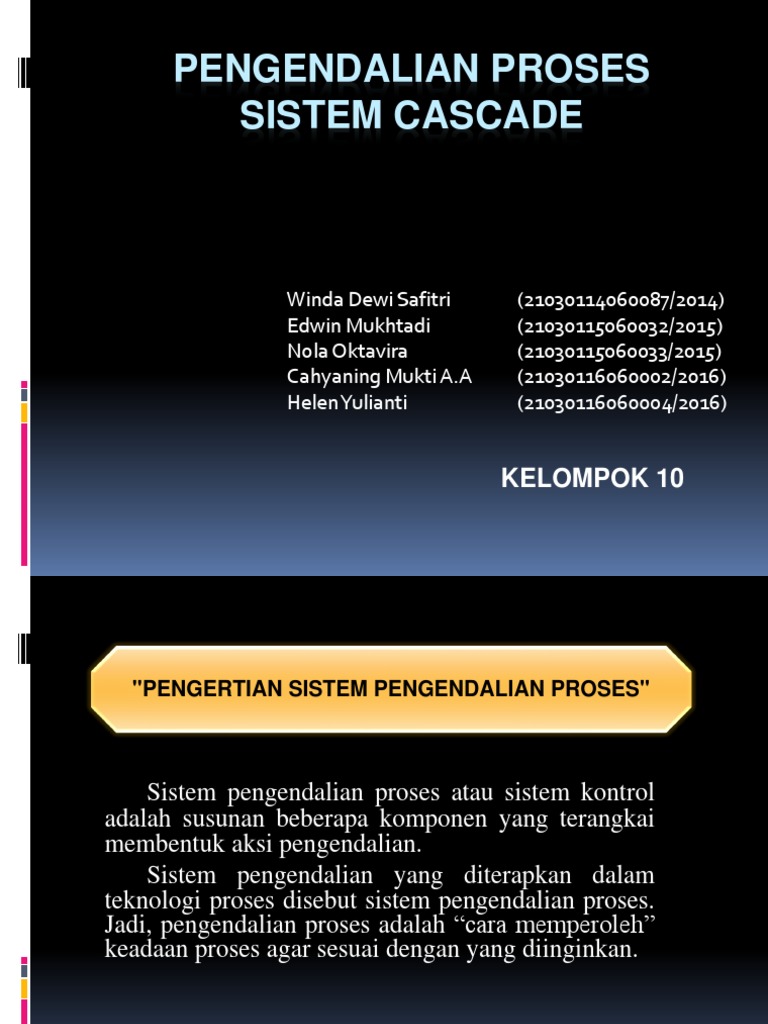Makalah Pengendalian Proses Sistem Cascade | PDF