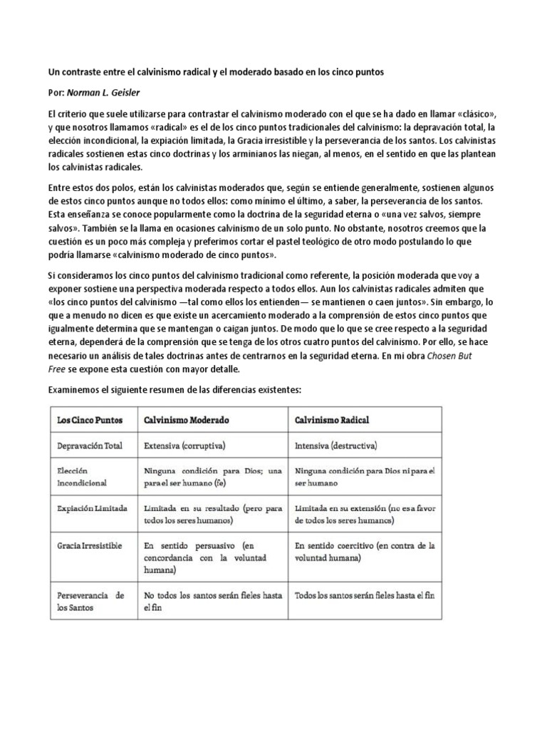 Calvinismo Moderado | PDF | calvinismo | Salvación