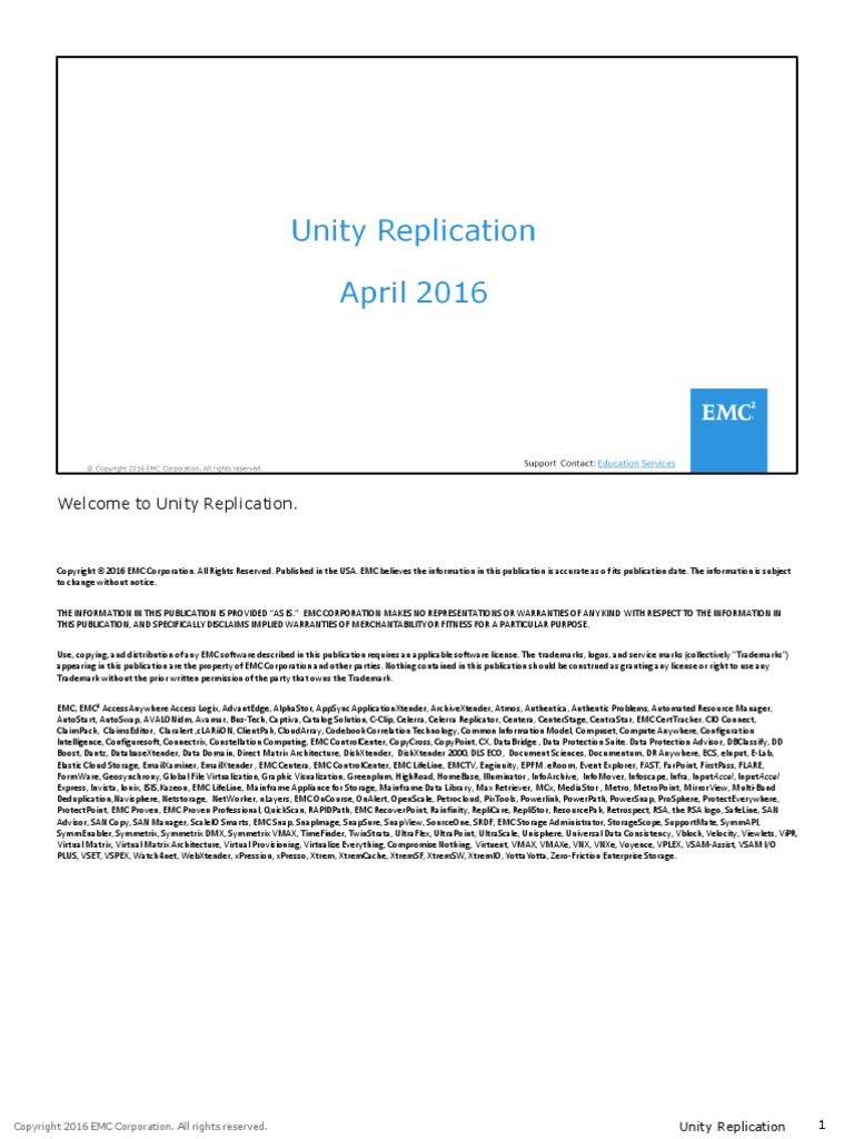 Unity Replication | Download Free PDF | Replication (Computing) | Computer Data Storage