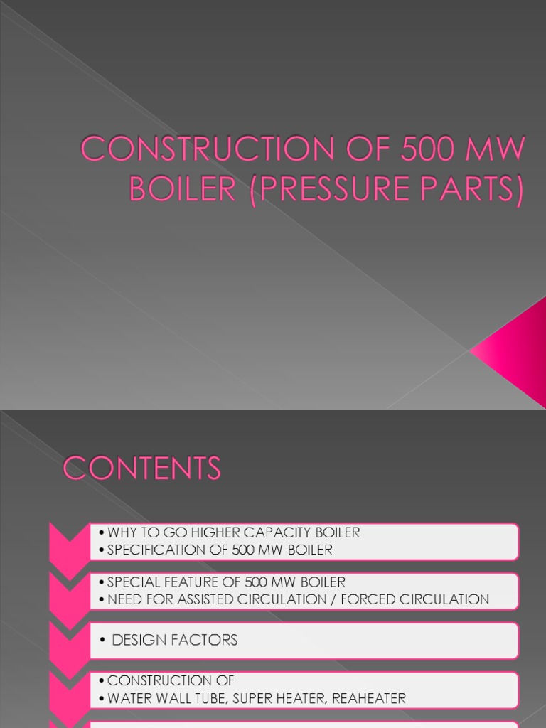 Pressure Parts 500MW Boiler | PDF | Boiler | Chemical Engineering