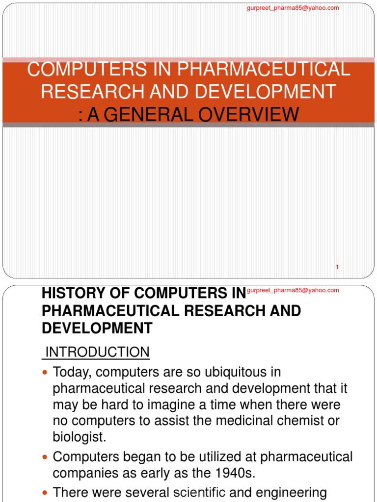 Computer in Pharmaceutical Research | PDF | Docking (Molecular) | Drug ...