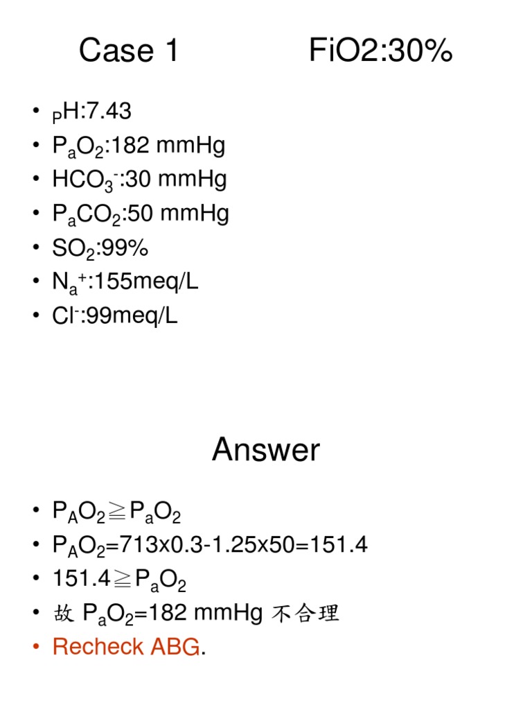 Case 1 Fio2:30% | PDF | Endocrine | Medical Emergencies