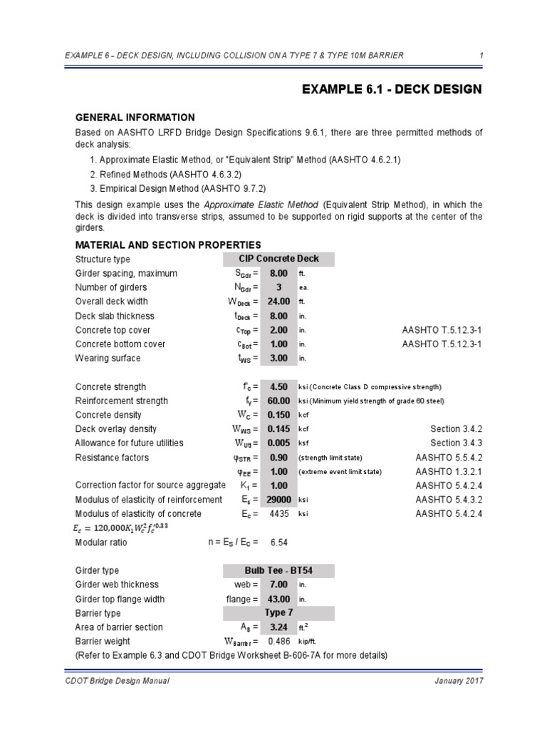 BDM Example 6 - 20170106 PDF | PDF | Structural Load | Bending