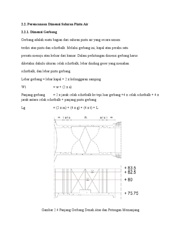 Perencanaan DImensi Saluran Pintu Air | PDF