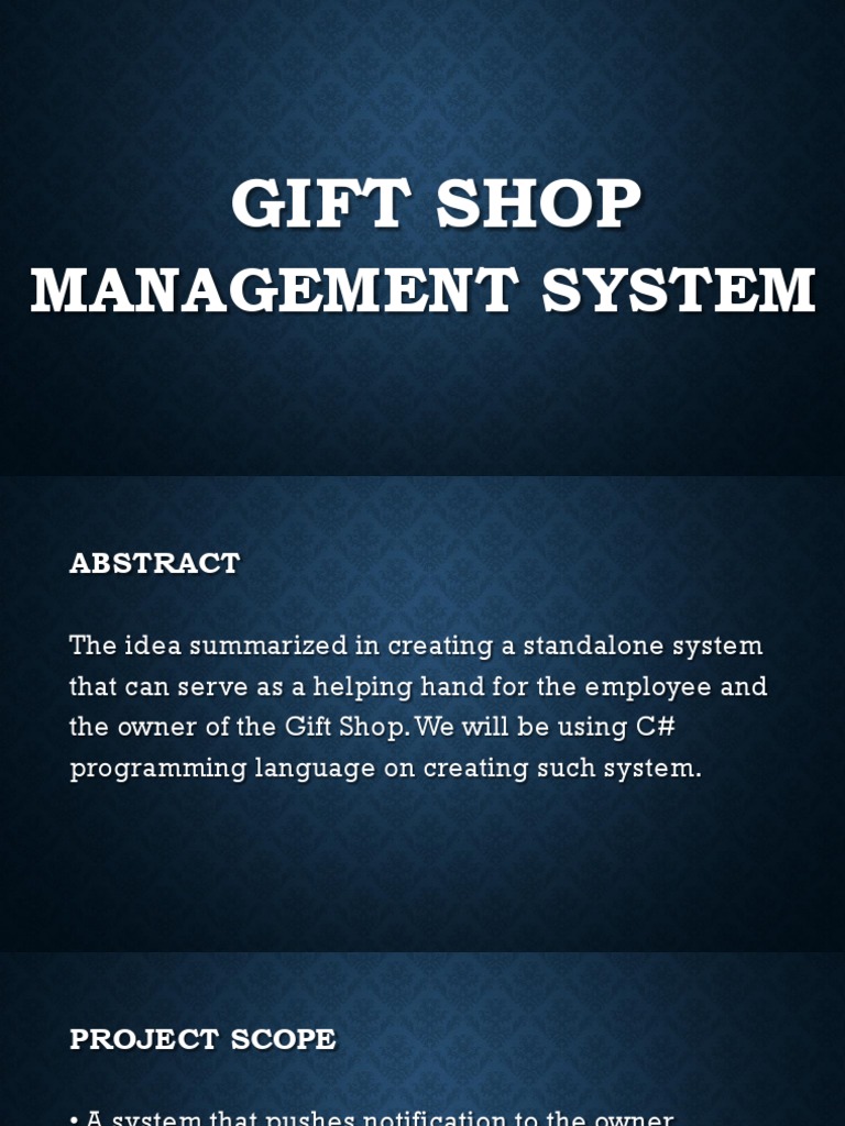 Gift Shop: Management System | Download Free PDF | System ...