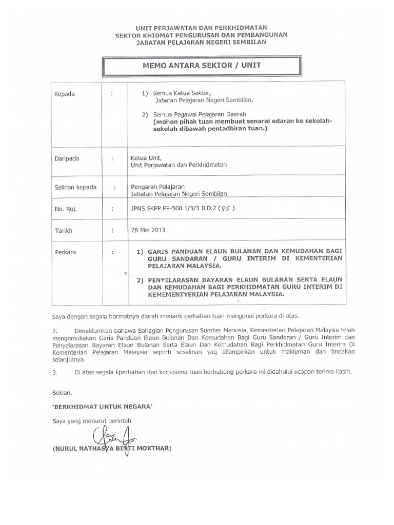 Garis Panduan Elaun Dan Kemudahan GSTT Guru Interim PDF | PDF