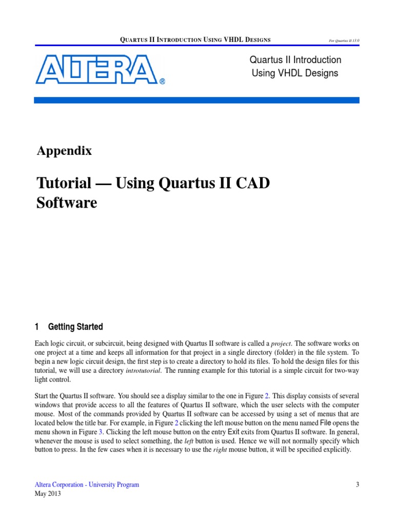 Quartus II Introduction-V13 PDF | PDF | Hardware Description Language | Vhdl