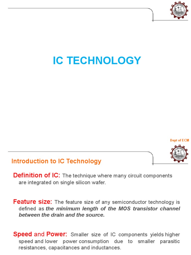 Introduction to IC Technology | PDF | Integrated Circuit | Very Large Scale Integration