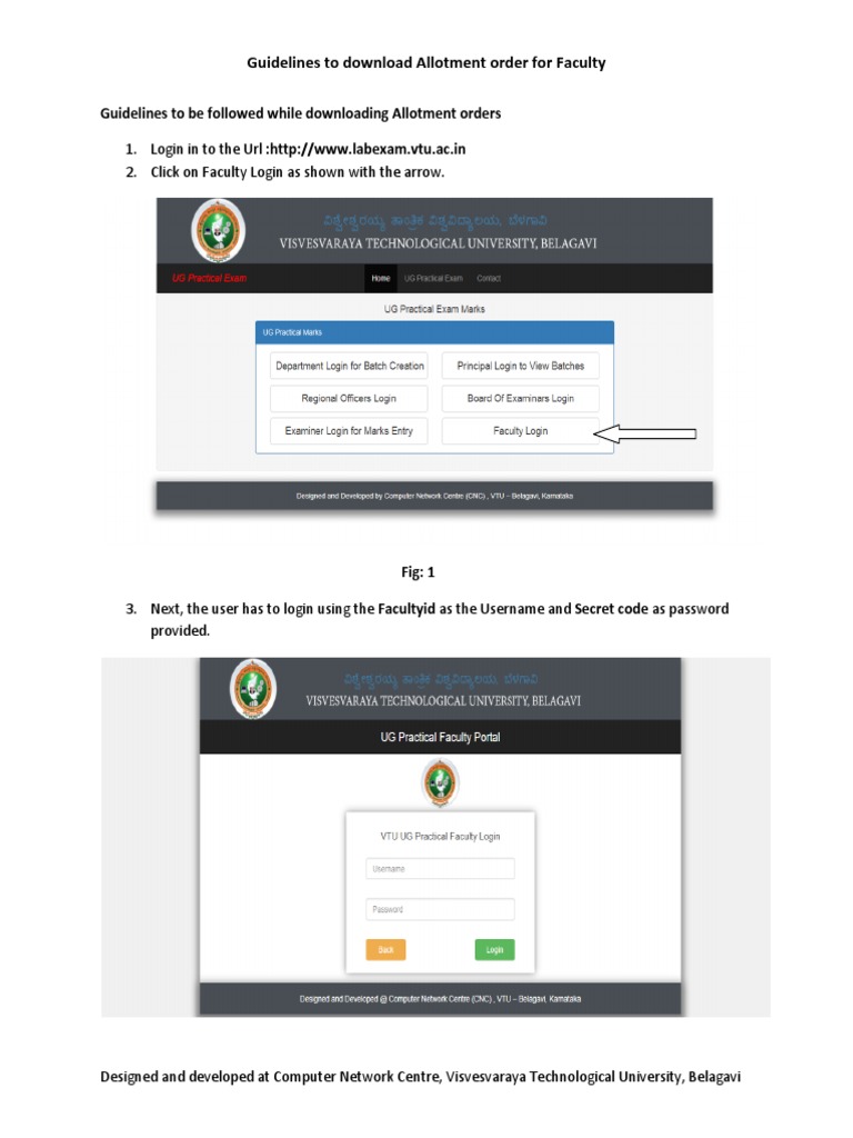 Guidelines To Download Allotment Order For Faculty | PDF | User ...