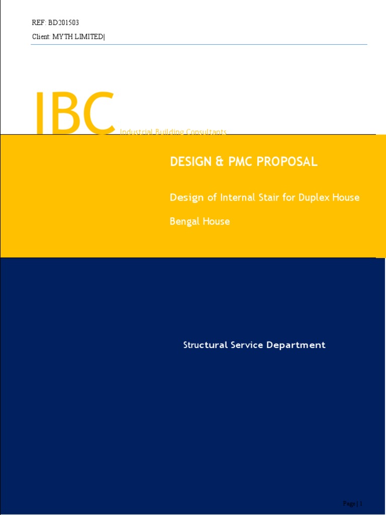 Design & PMC Proposal: Design of Internal Stair For Duplex House Bengal ...