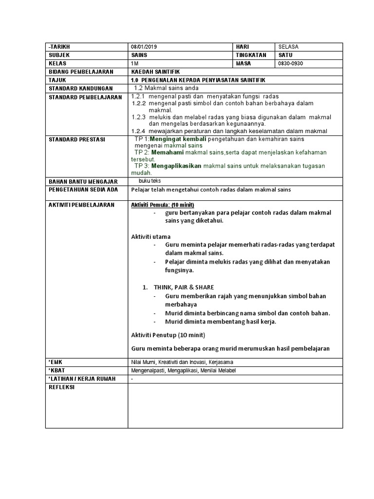 RPH Sns KSSM Mggu 2 | PDF