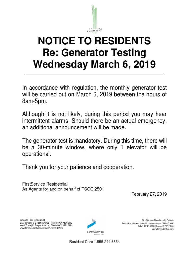 Monthly Generator Testing March 2019 | PDF | Science & Mathematics