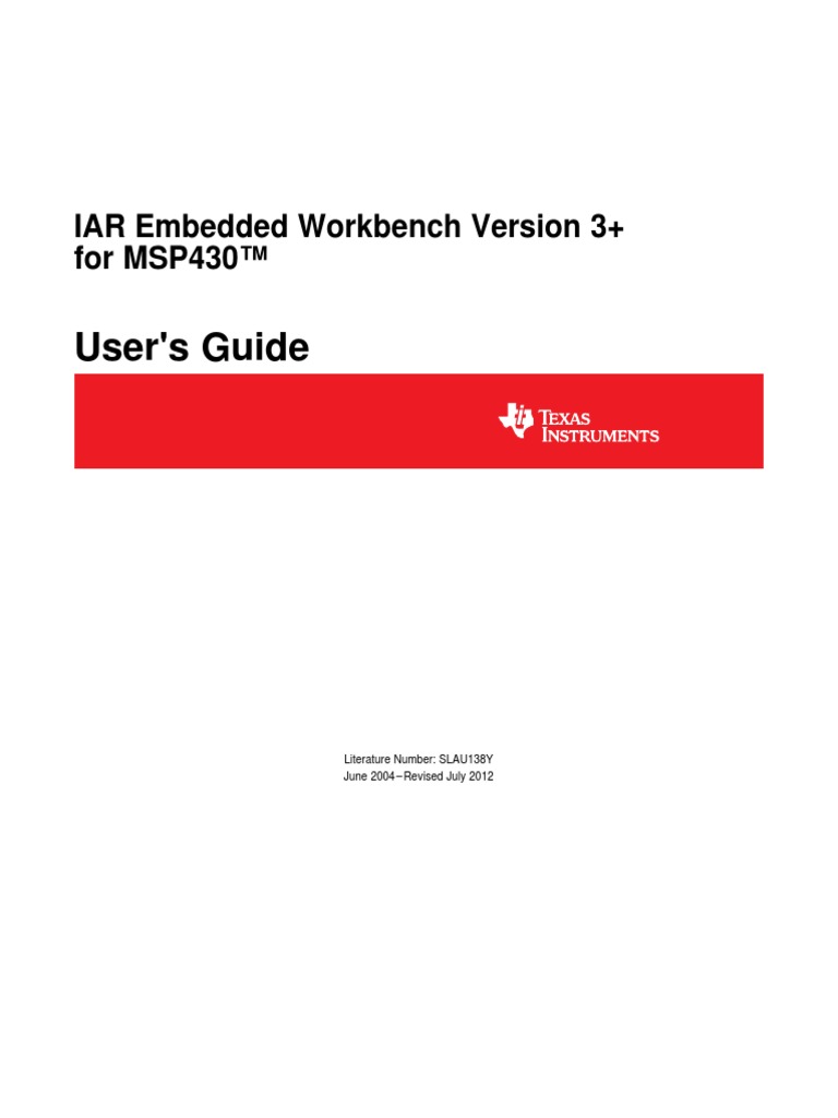 Iar User Guide | PDF | Source Code | C (Programming Language)