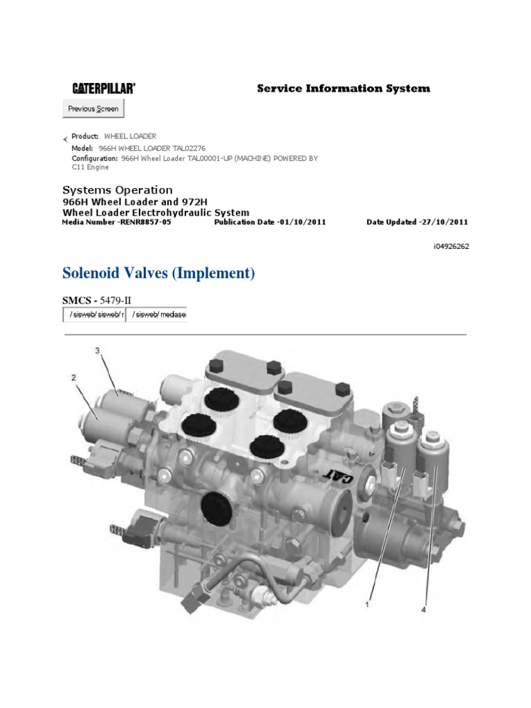 Solenoid Valves (Implement) 966 | PDF | Valve | Pressure