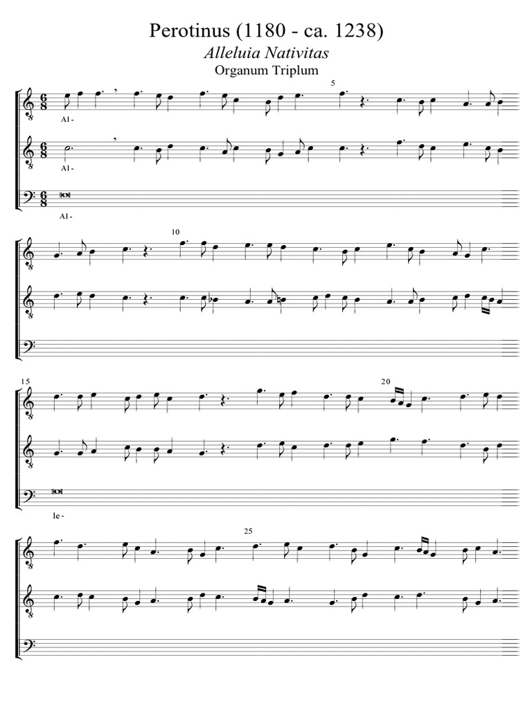 Perotinus Alleluia Nativitas | PDF
