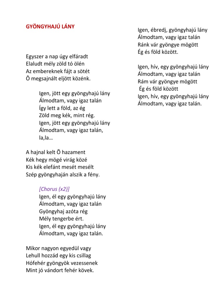 Gyöngyhajú Lány | PDF