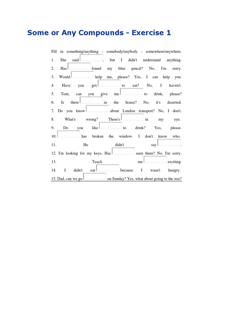 Some or Any Compounds | PDF