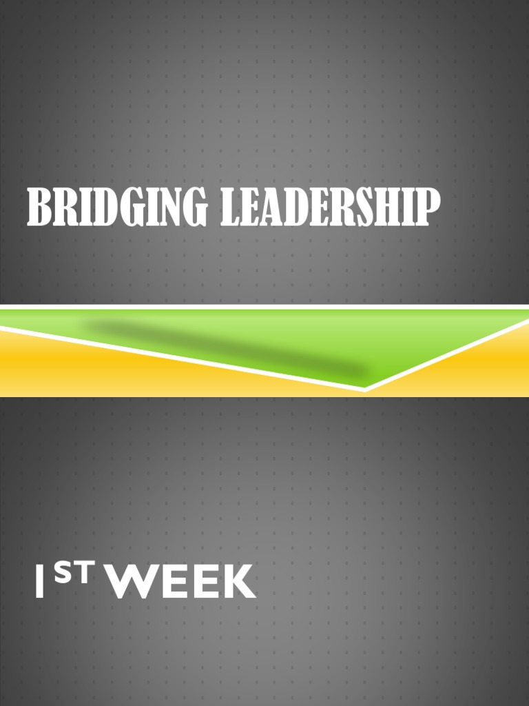 Lecture Bridging Leadership | PDF | Goal | Leadership