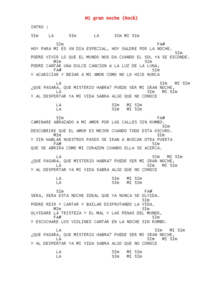 Mi Gran Noche | PDF