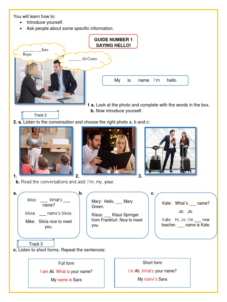 Activity 1 Saying Hello | PDF | Semiotics | Linguistic Typology