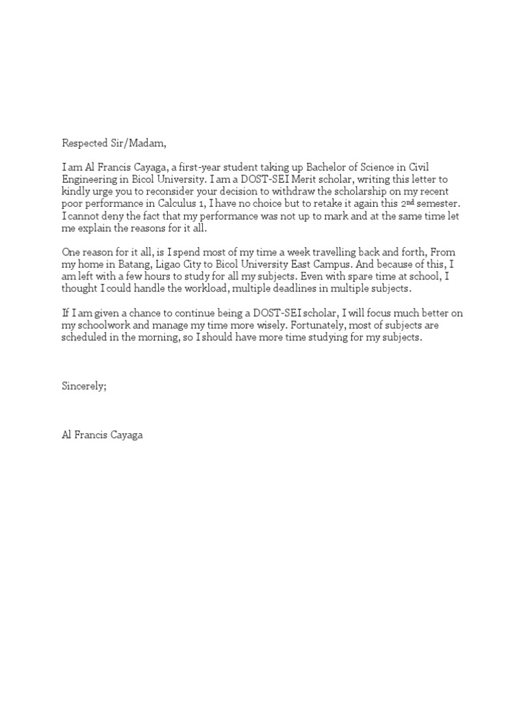 Letter of Appeal Dost | PDF