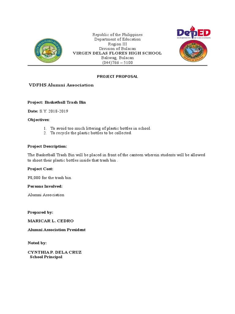 Project Proposal Trashbin | PDF