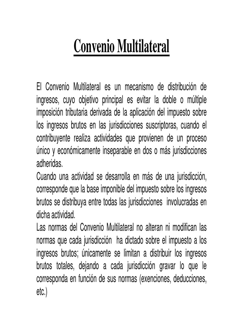 Convenio Multilateral - Argentina | PDF | Tratado | Impuestos