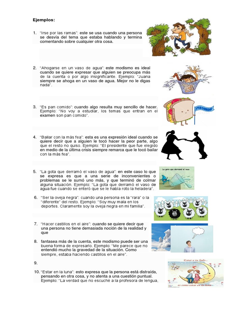 Modismos, Regionalismos y Chapinismos Ilustrados | PDF | Estudios de ...