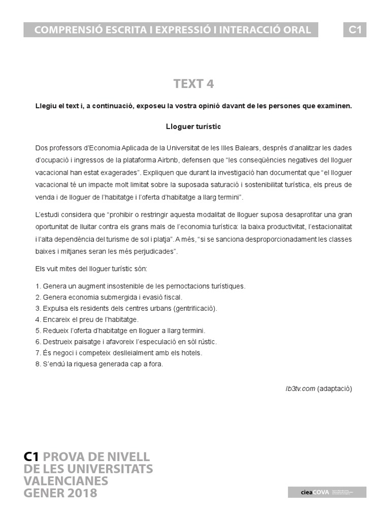 Text 4 c1 Cieacova Gener 2018 | PDF