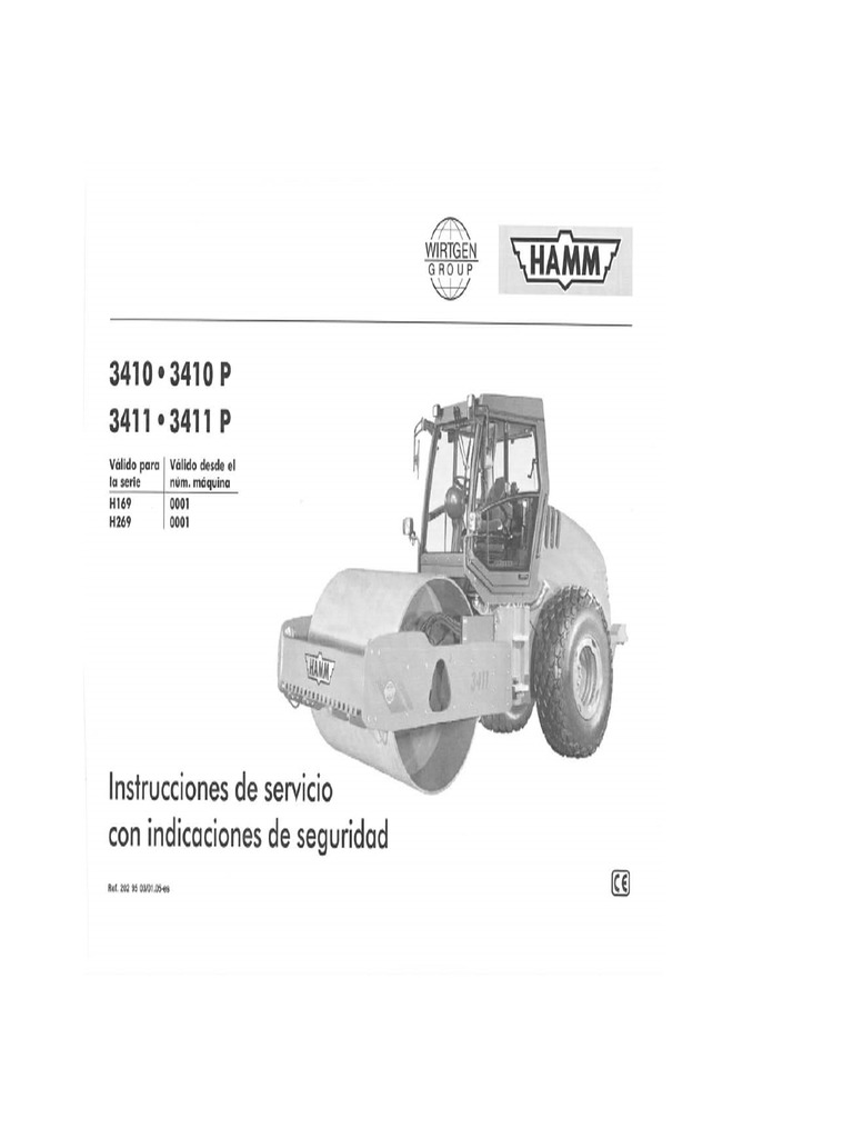 Manual de Operación Rodillo Compactador HAMM Modelo 3410 3411 | PDF