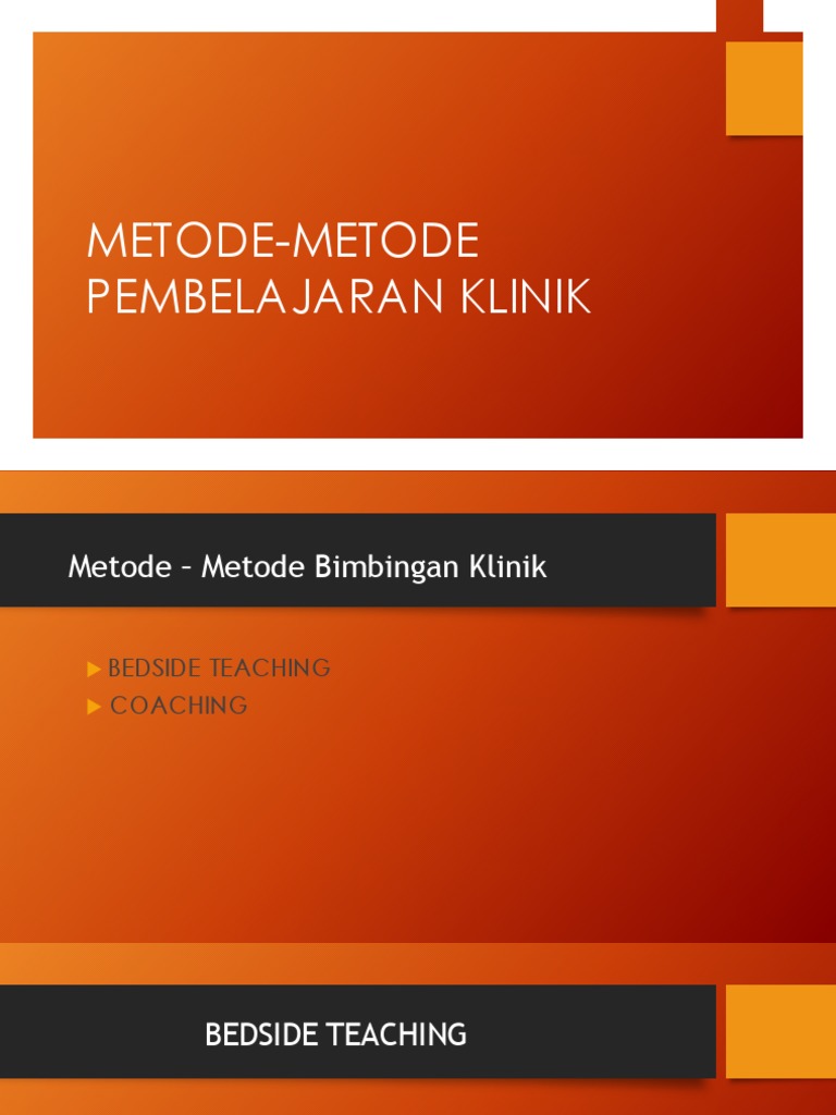 Metode Bedside Teaching dalam Pembelajaran Klinik | PDF | Karier ...