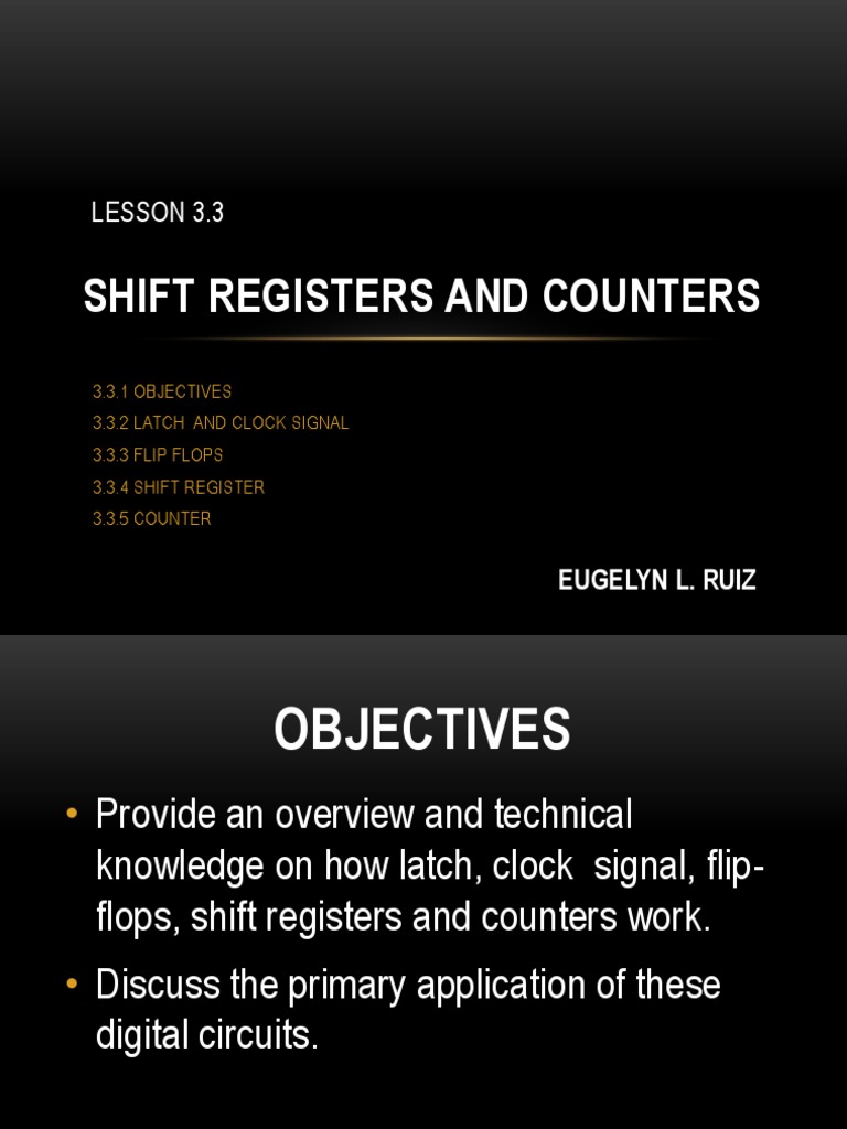 Shift Registers and Counters | PDF | Electrical Circuits | Electronic ...