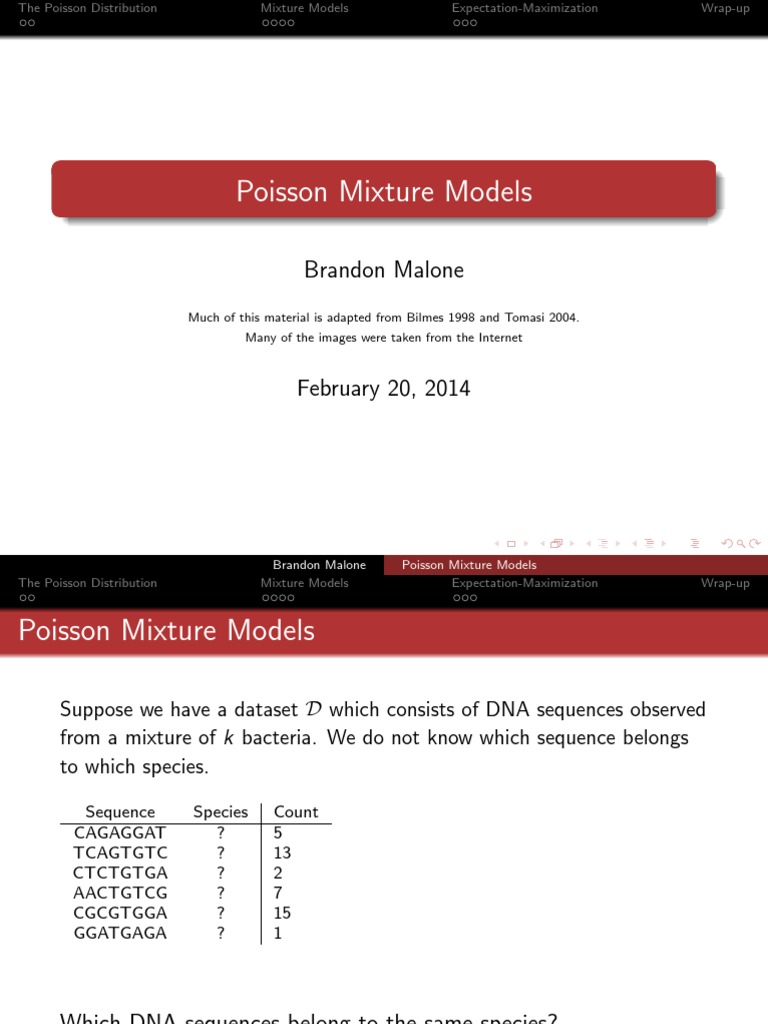 Poisson Mixture Models | PDF | Poisson Distribution | Teaching Mathematics