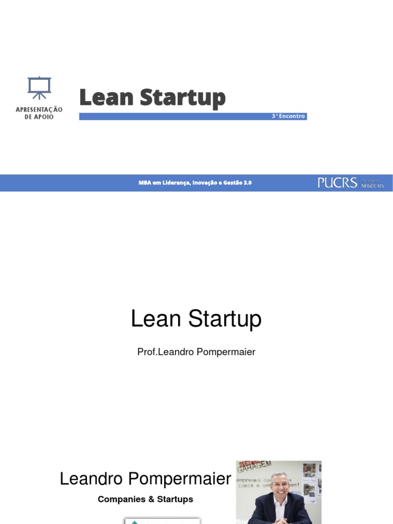 Apoio 3 PDF | PDF | Lean Startup (conceito) | Empresa Startup