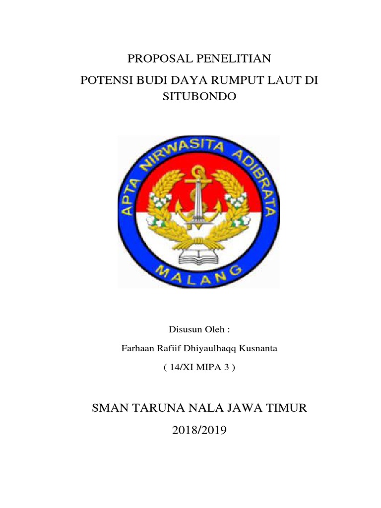 Proposal Penelitian Rumput Laut | PDF