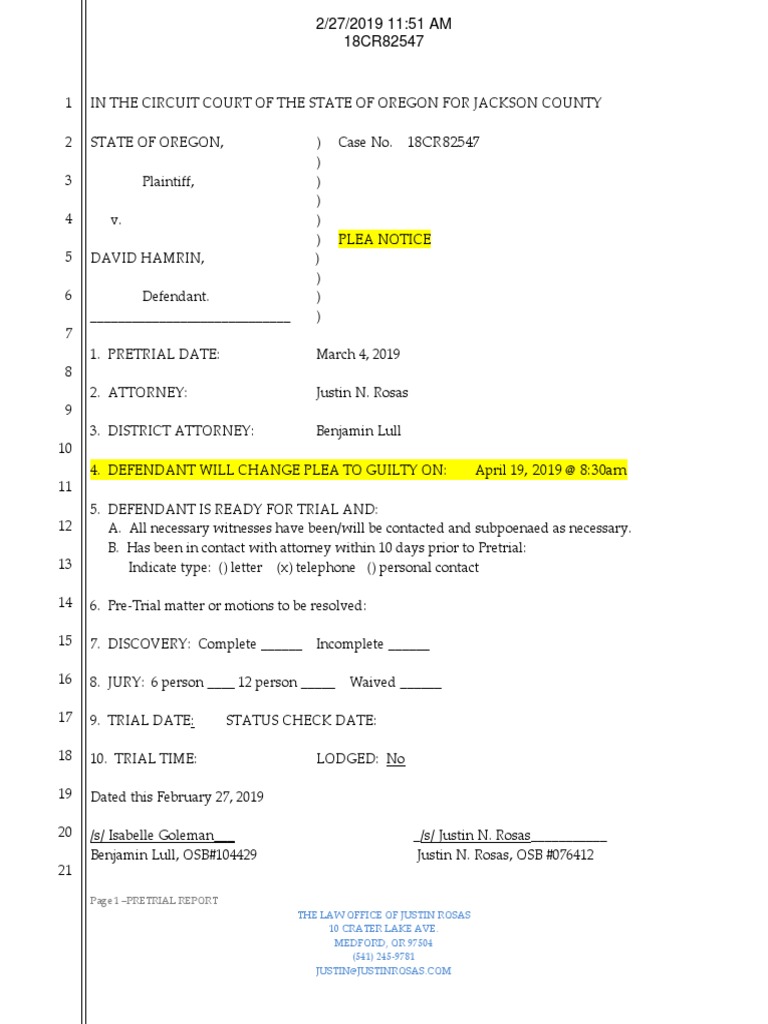 Plea Notice | PDF | Courts | Legal Procedure