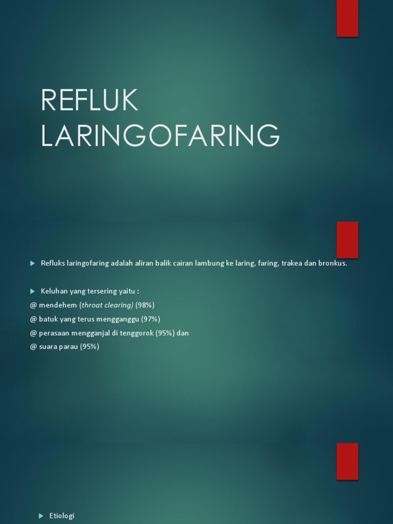 REFLUX Laringofaring | PDF | Pengembangan Diri | Kesehatan Holistik