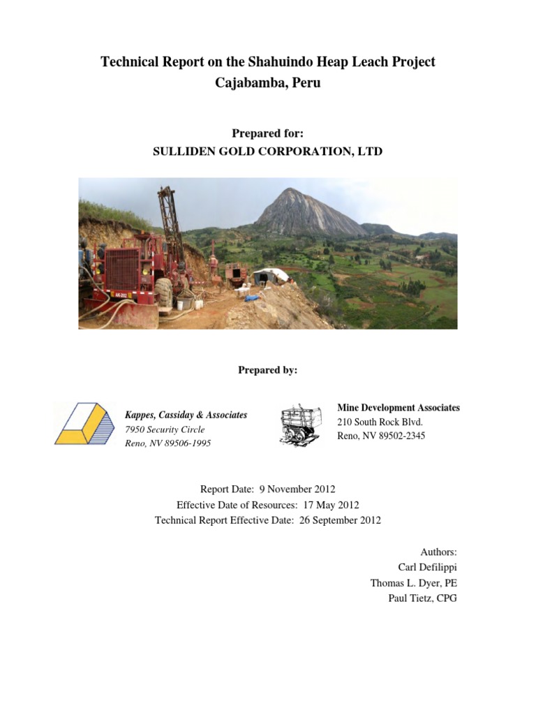 Shahuindo 2012 PDF | PDF | Mining | Minerals