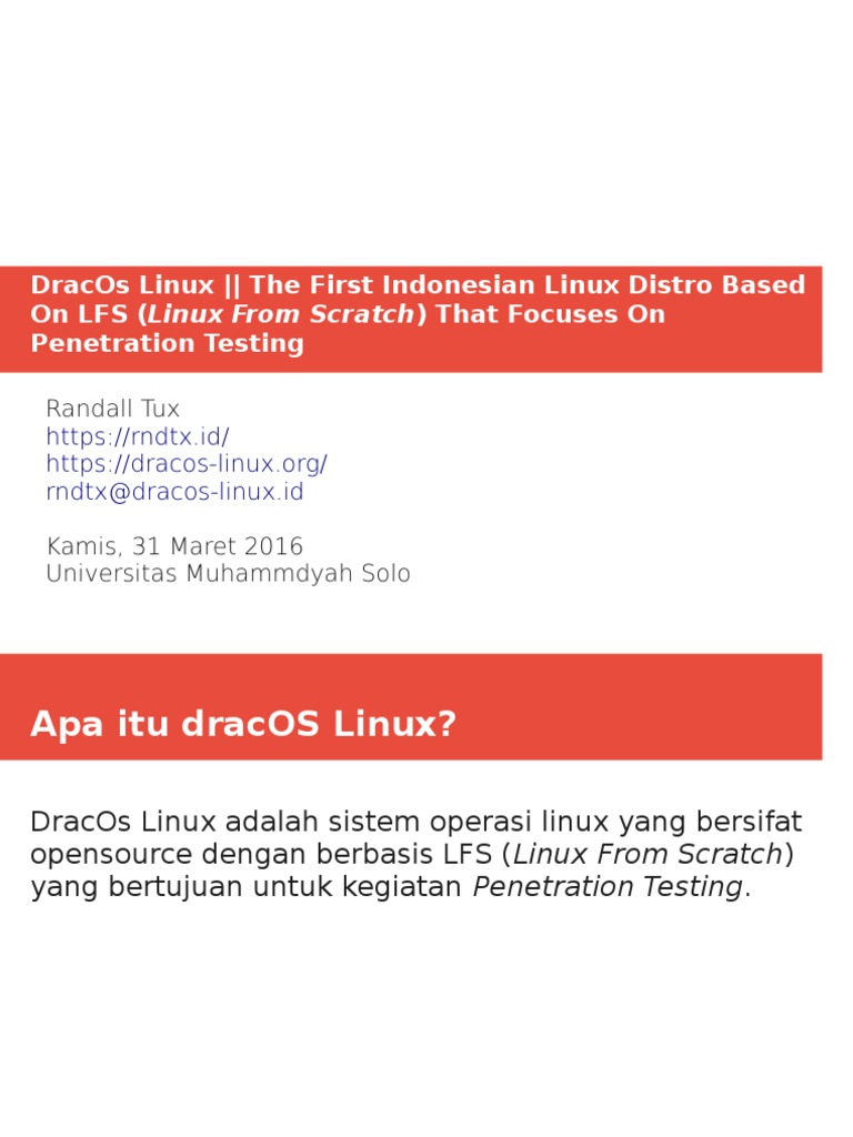 Pengenalan Dracos Linux - Odp | PDF