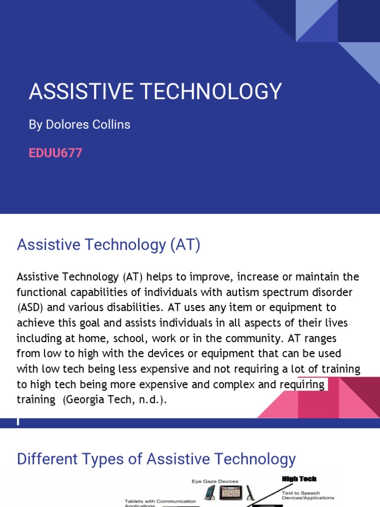Assistive Technology | PDF | Communication | Cognition